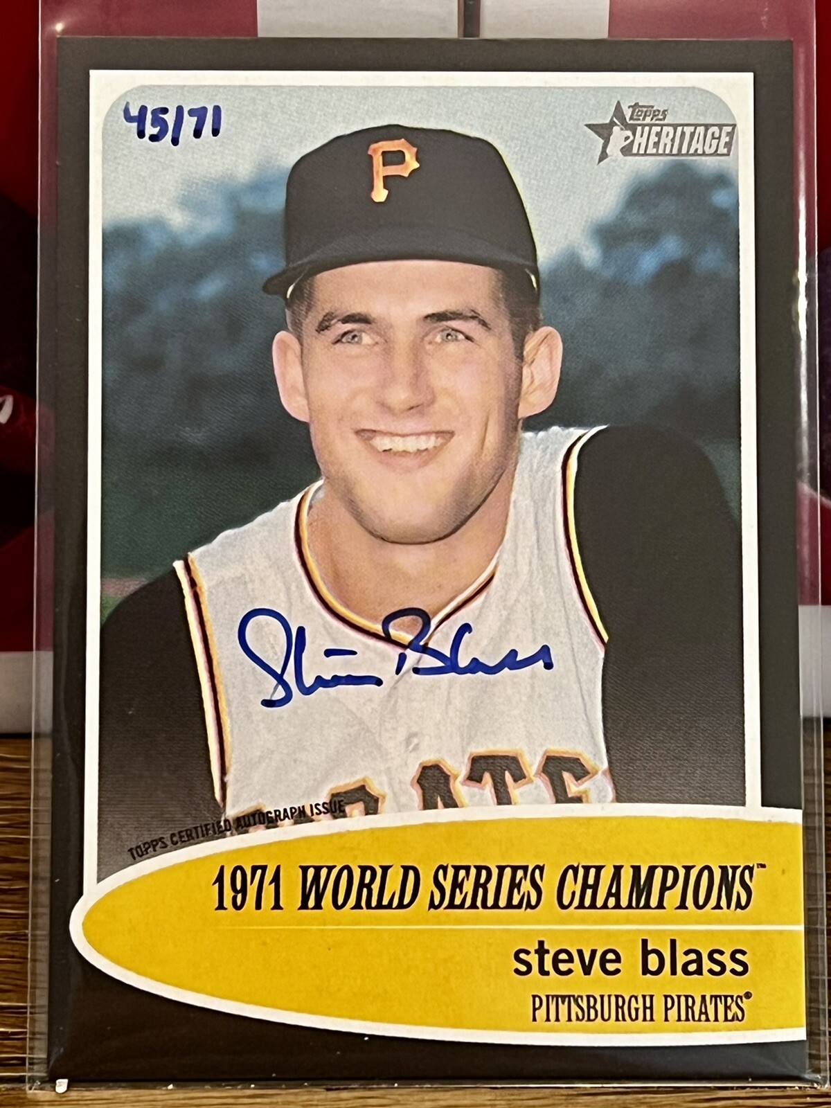 2020 Topps Heritage High Number STEVE BLASS Auto /71 World Series ...