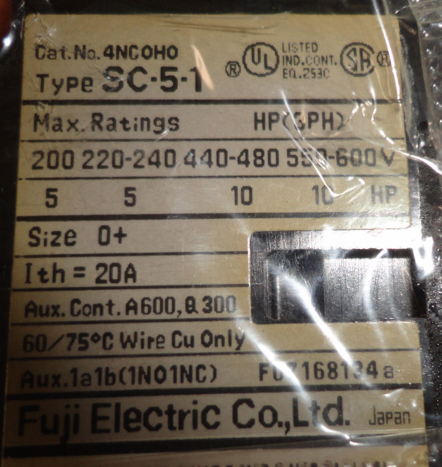 FUJI SW-5-1RM Reversible Magnetic Electric Motor Starter SW51RM ...