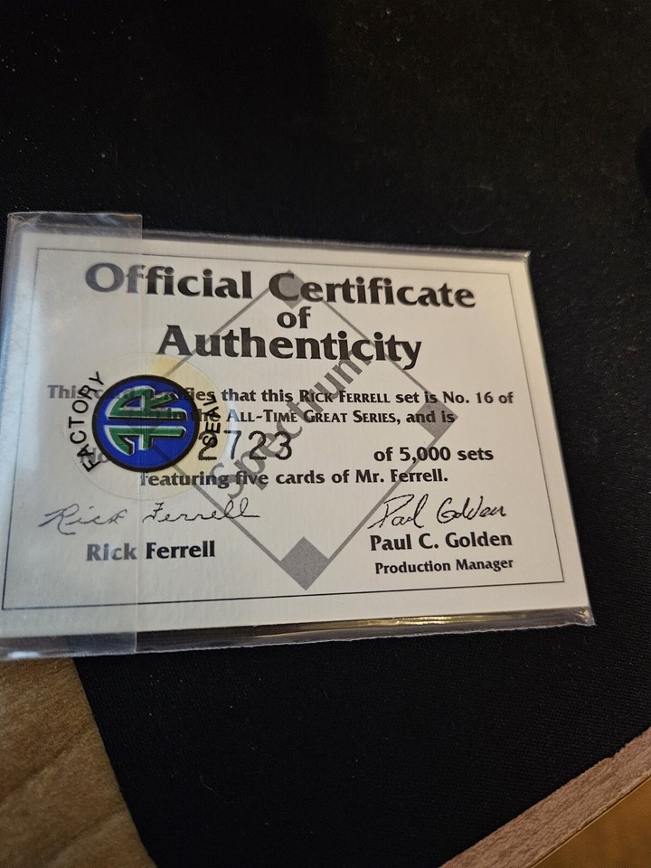 1993 Front Row Rick Ferrell All Time Greats Set with coa 2723/5000 | eBay