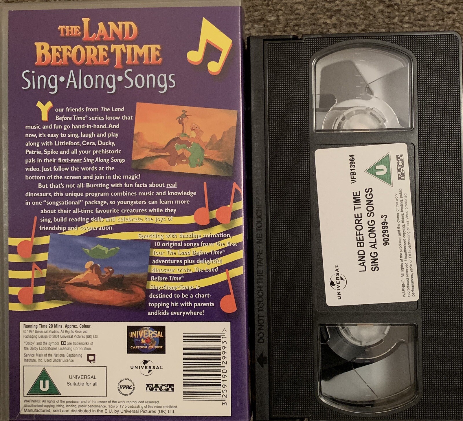 THE LAND BEFORE TIME SING-ALONG-SONGS VHS | Grelly USA