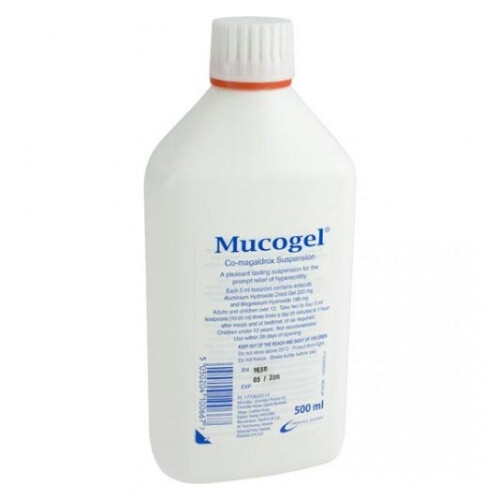 Mucogel Suspension 500ml Treatment Heartburn Indigestion Ulcers Excess ...
