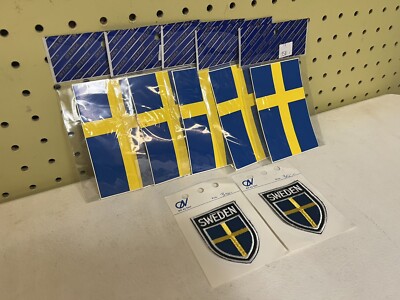 Lot Of SWEDEN FLAG PATCHes & Stickers SWEDISH embroidered | eBay