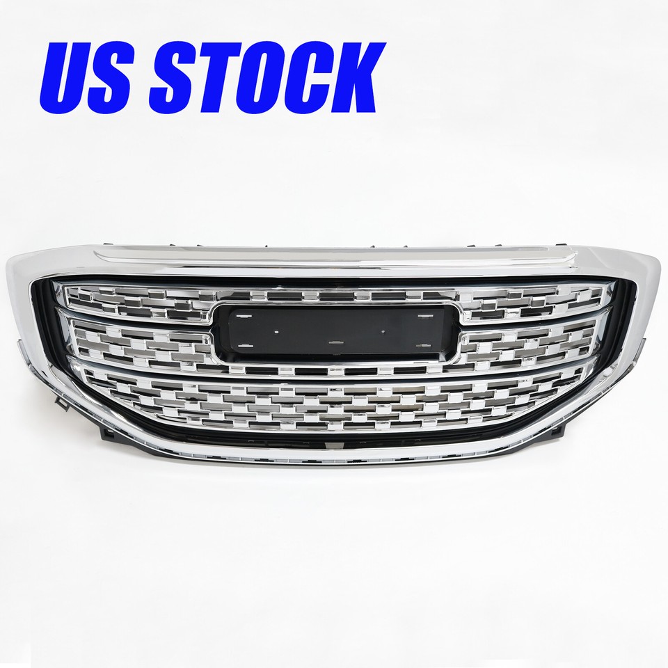 84378394 Chrome ABS Fit For GMC Acadia Denali 2017-2019 Upper Grille ...