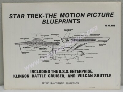 Star Trek BLUEPRINTS: TMP Enterprise, Klingon, Vulcan, 14 - 12"x19 ...