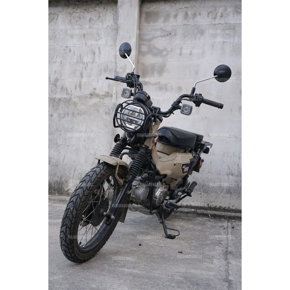BLACK FRONT HEADLIGHT COVER GUARD FOR HONDA CT125 TRAIL 125 HUNTER CUB ...
