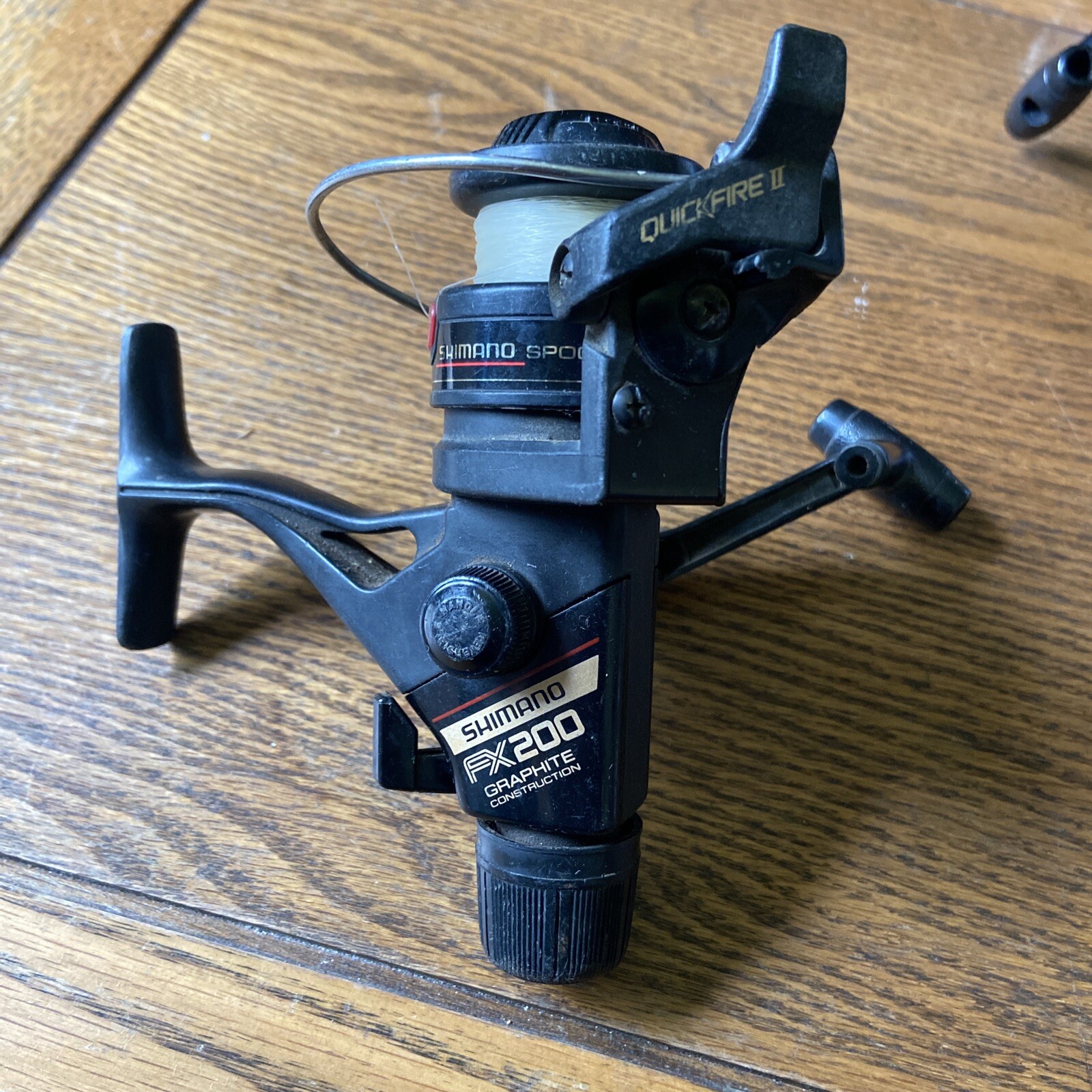 Vintage SHIMANO FX 200 SPINNING REEL Quick fire 2 REAR DRAG Bait Feeder ...