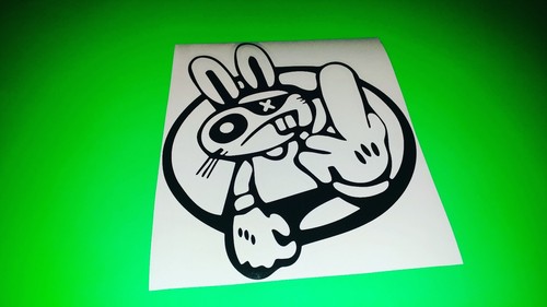 Rare Bunny Sticker Drift Rabbit Funny Novelty Car,Window,Bumper Vinyl ...