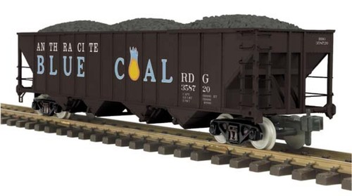 MTH One Gauge 70-70020 Reading Blue Coal Anthracite #358725 Hopper Car ...