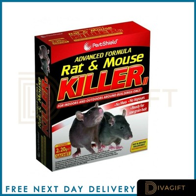 2 x Rodent Poison Blocks Bait Killer Strong Strength Rat & Mouse ...