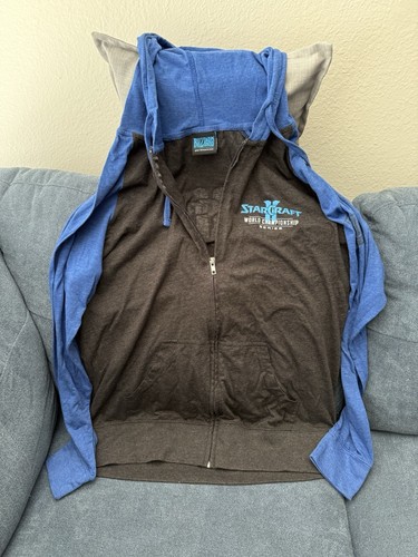 BLIZZARD x STARCRAFT Blue Jacket HOODIE Gamer Gear Men's XL | eBay