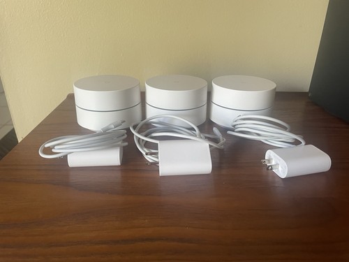 Google Nest Wifi AC-1304 Bundle 3-Pack MESH Router Wifi + Power Cords ...