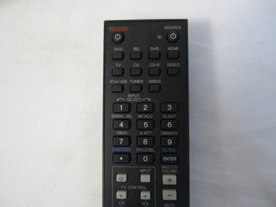 Pioneer AXD7551 AV Receiver Remote Control Black OEM Replacement ...