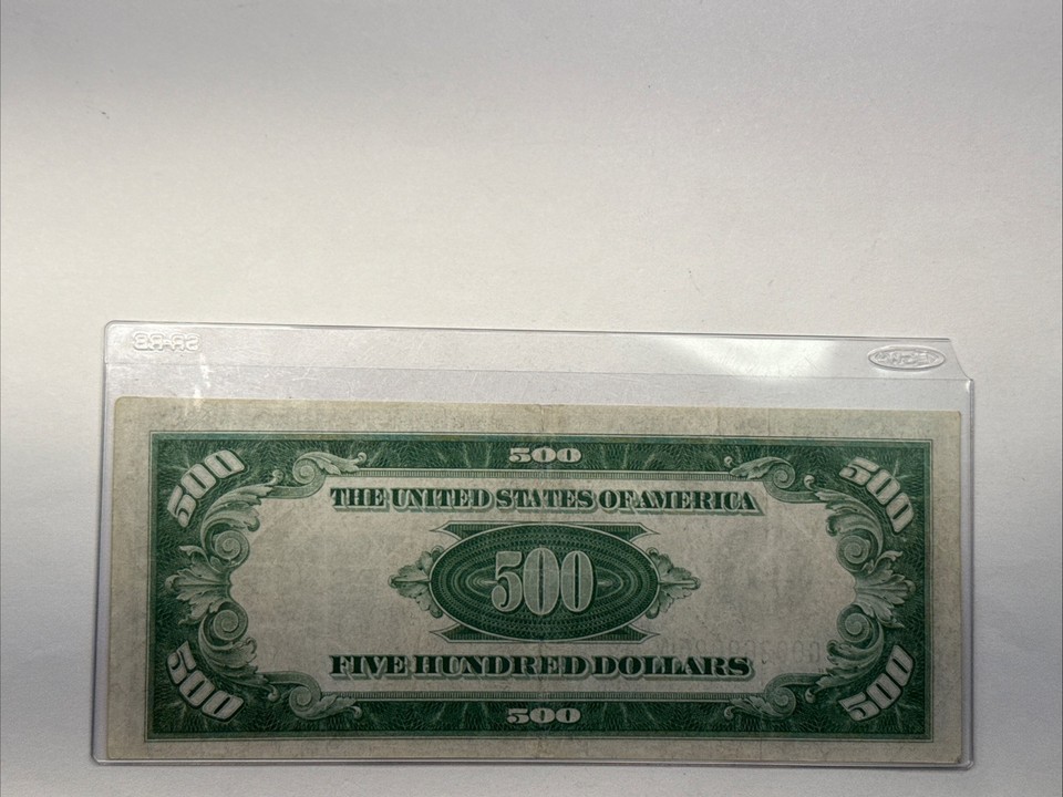 1934A $500 Five Hundred Dollar Bill CHICAGO-IL Federal Reserve Note ...