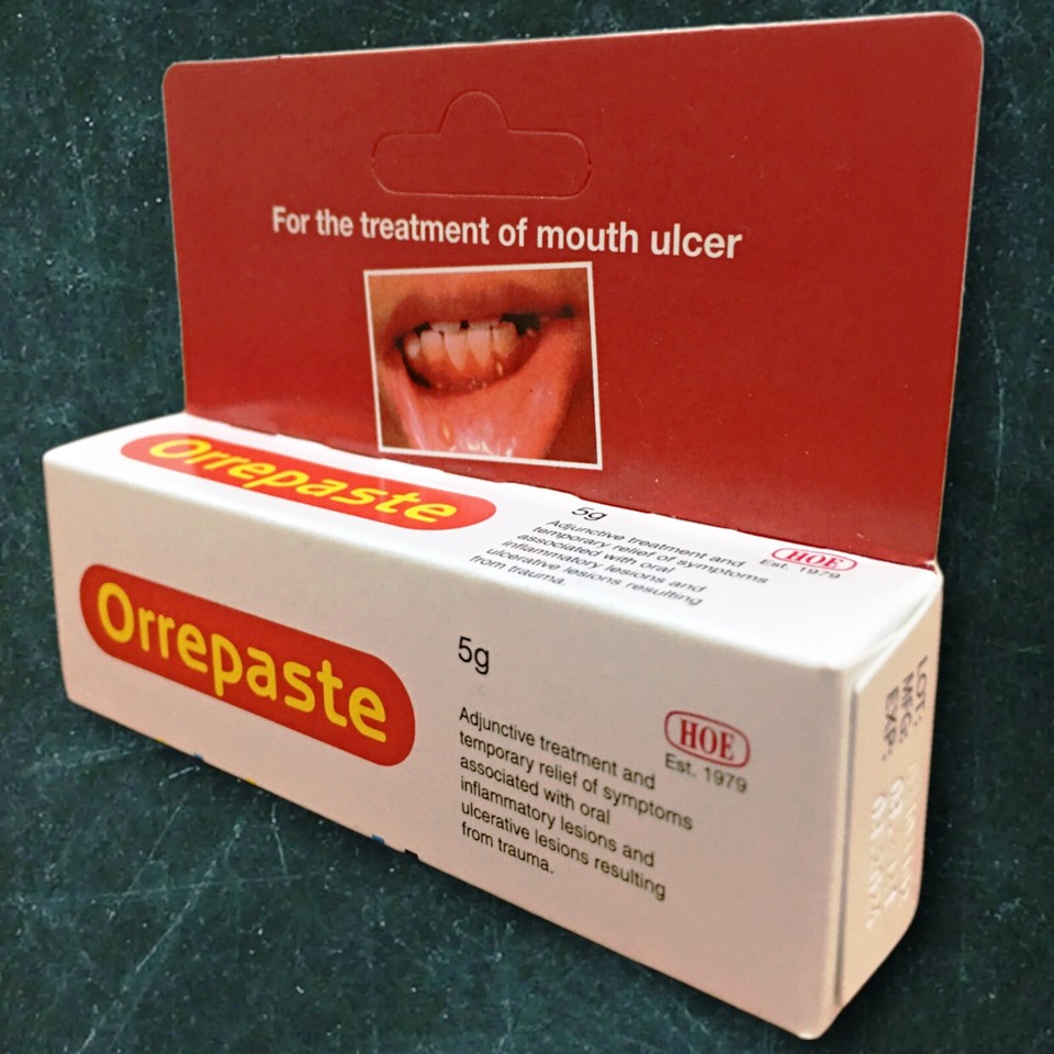 HOE Orrepaste Mouth Ulcer Gel Treatment 5g - Specialist Mouth Ulcer ...