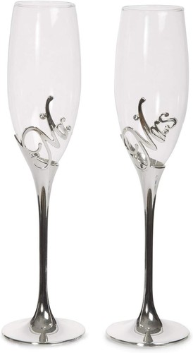 Pavilion Gift Company Glorious Occasions Mr. & Mrs. Wedding Toast Clear ...