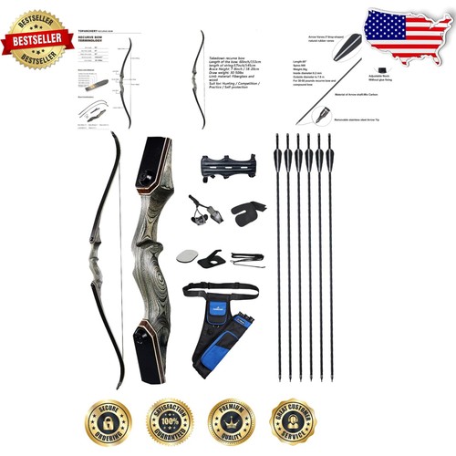 Complete 60'' Takedown Archery Set with Bow, Arrows & Essential ...