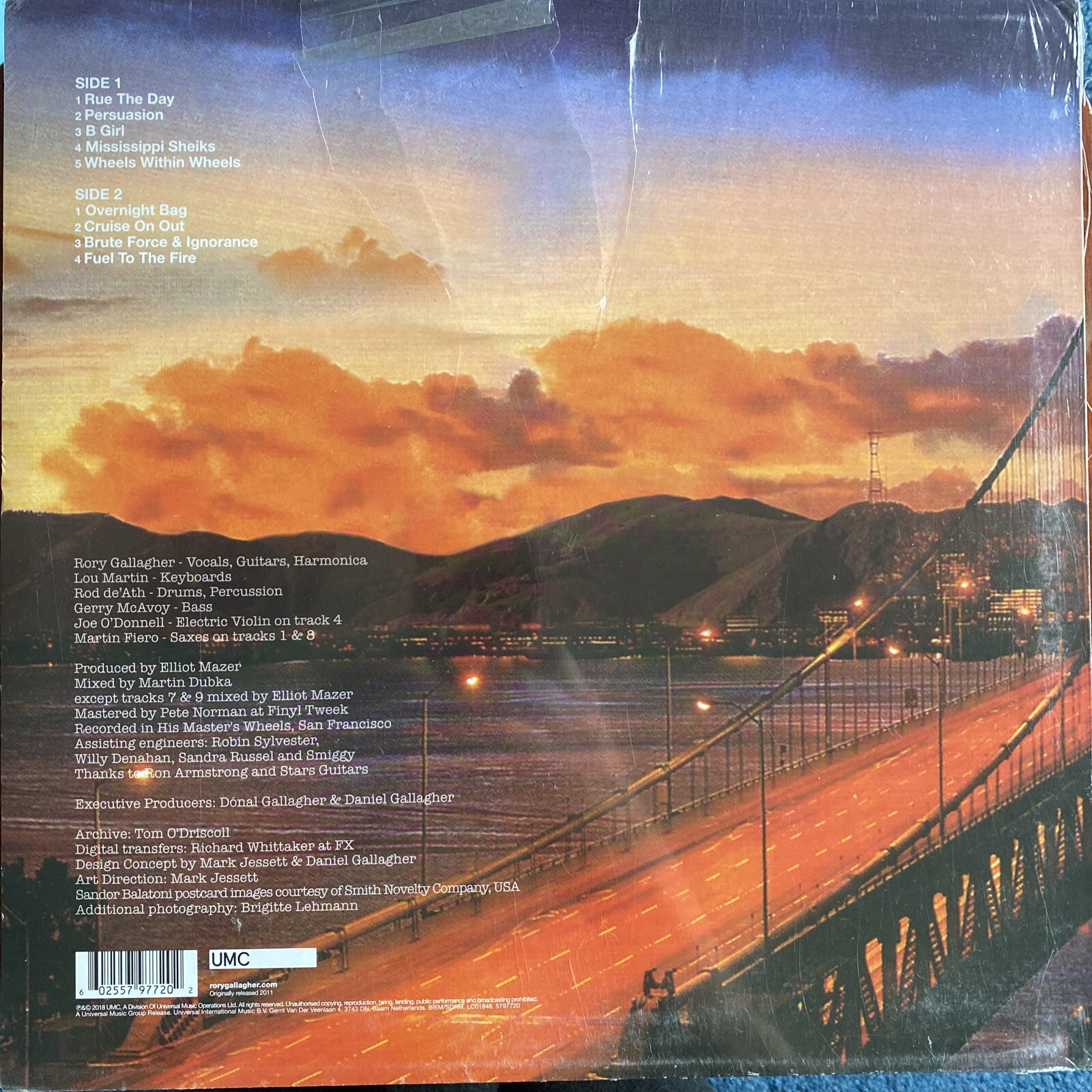 Rory Gallagher - Notes From San Francisco. Vinyl 12” Album NEW & SEALED ...