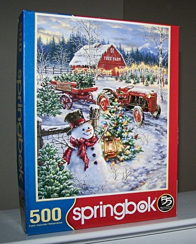 SPRINGBOK - CHRISTMAS TREE FARM - 500 PIECE - COMPLETE!! (SEE SHIP ...