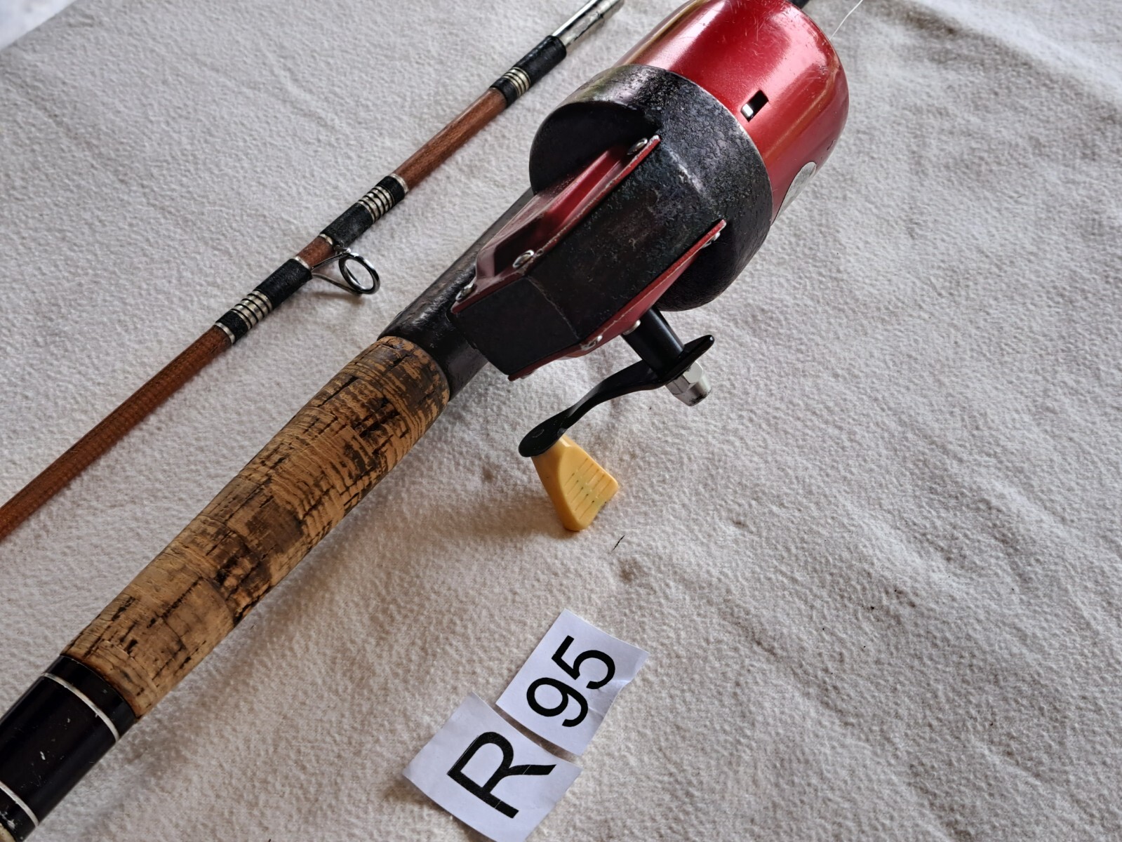 TRUE TEMPER 63L UNI-SPIN ROD & REEL 6' 6" ROD RED REEL #R-95 | eBay