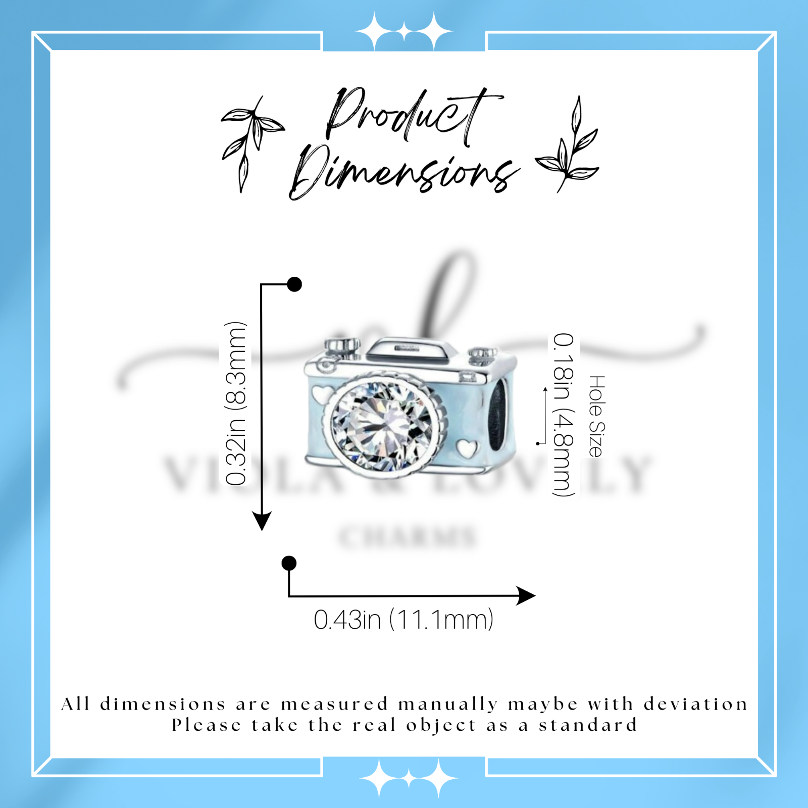 Blue Colored Camera Charm, Retro Camera Charm, Gift For Women | eBay