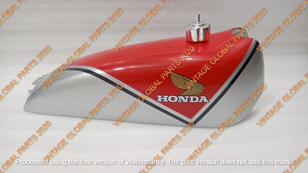 Honda TL 125 S BJ 1978 Model Steel Red Silver Painted Fuel Tank With ...