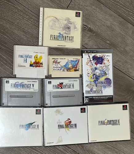 Used FINAL FANTASY Game Set of 9 FC SFC PSP PS1 Nintendo Sony ...