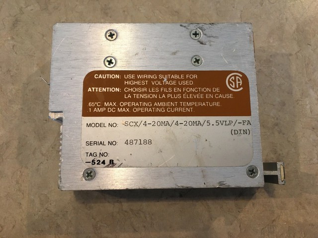 MOORE SCX/4-20MA/4-20MA/5.5VLP/-FA DIN SIGNAL CURRENT ISOLATOR for sale ...
