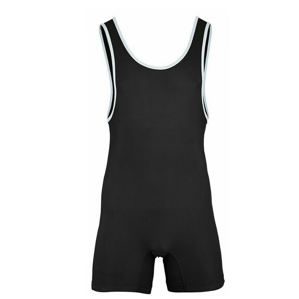 Blank Wrestling Singlet Men's Fitness Running Singlets Fight Wear Suit ...