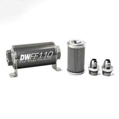 DeatschWerks Stainless Steel Fits 8AN 100 Micron Universal Inline Fuel ...