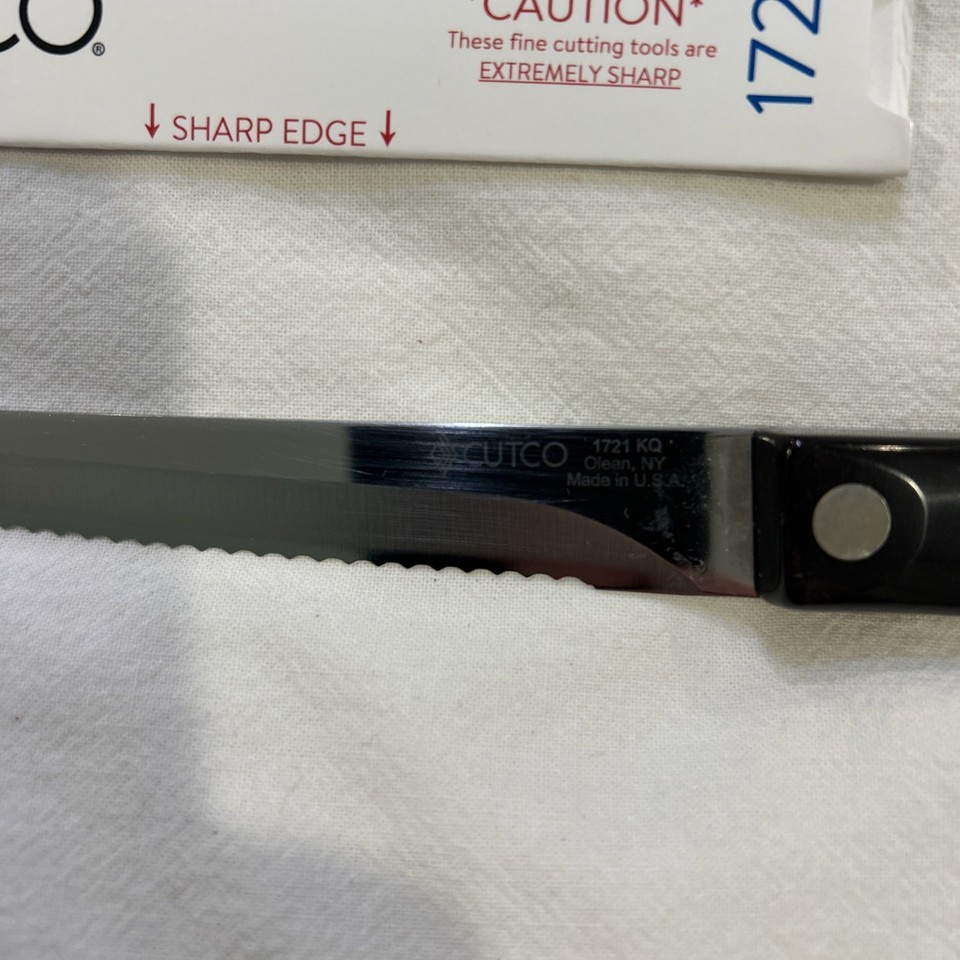 Cutco 1721 D84 dark Brown Handle Trimmer Knife Serrated Blade freshly ...