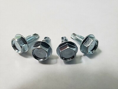 45-PACK of Garage Door Self Drilling Tek Screws/ Fasteners, 1/4" x 3/4 ...