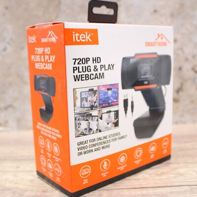 iTek Smart Home HD 720P Plug and Play Webcam w/ Built-in Microphone NEW | eBay