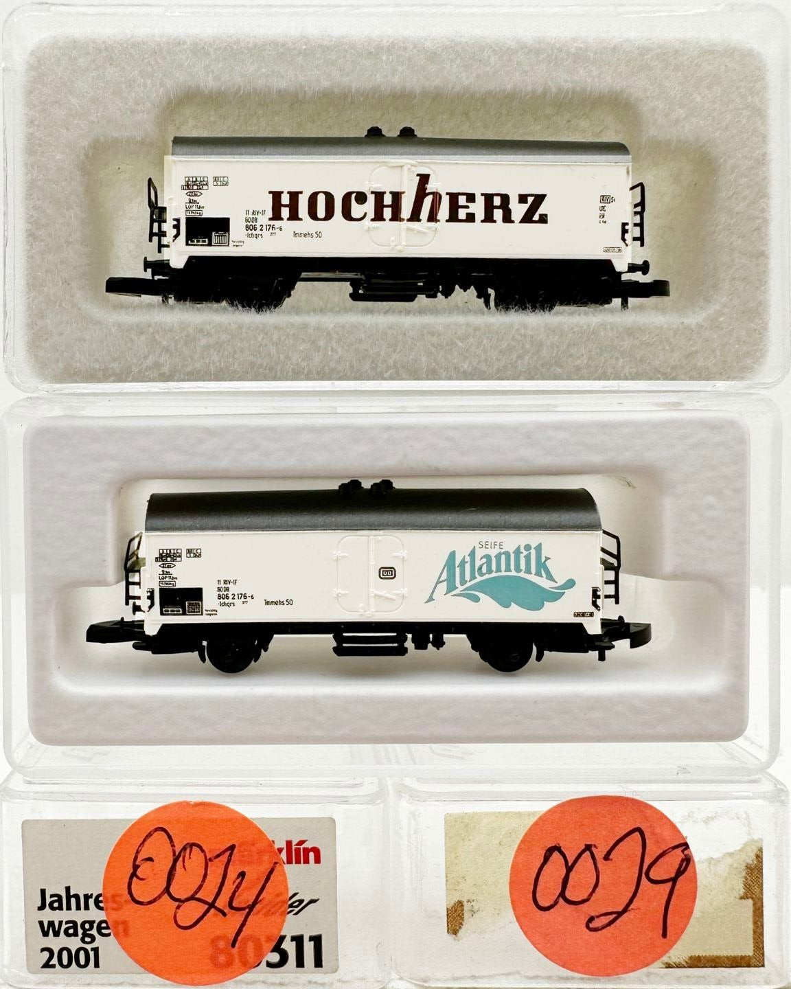 Marklin Z Scale M/M 0024 & 0029 2 COLLECTOR Refrigerator Cars Marklin ...