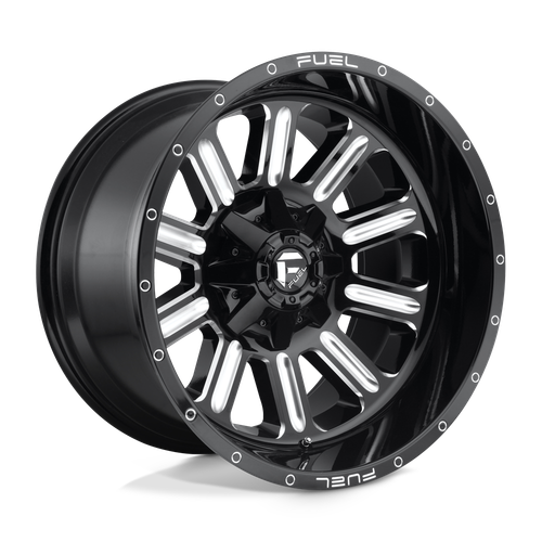 Set of 4 Fuel Off Road D620 HARDLINE Wheels 18X9 5X5.5/150 BLACK-MIL ...