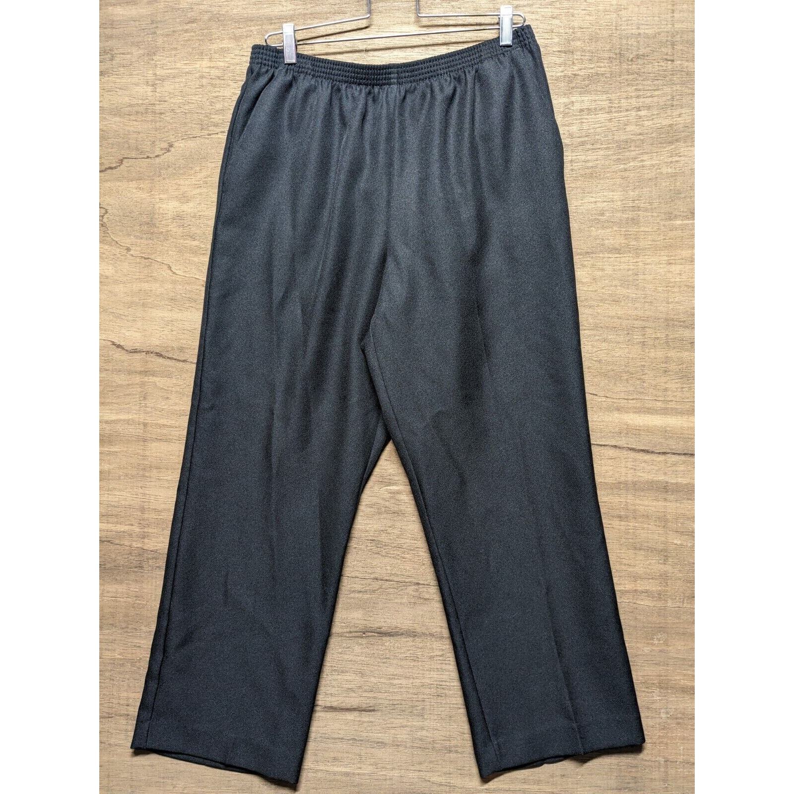 Alfred Dunner Pants Wmns Sz 14 Black Polyester Pull On Slacks Pockets ...