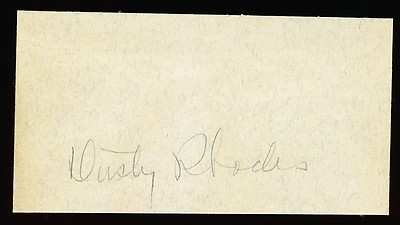 1932 Yankees GORDON "DUSTY" RHODES Baseball Autograph, Died 1960 | eBay