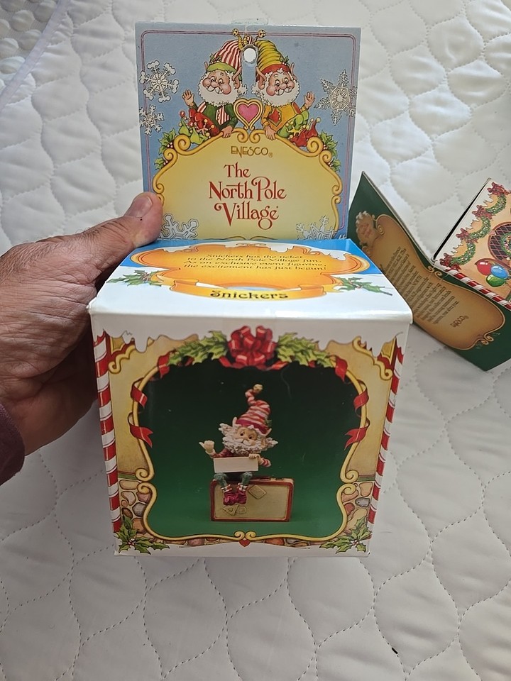 Enesco North Pole Village Snickers Elf RARE | eBay