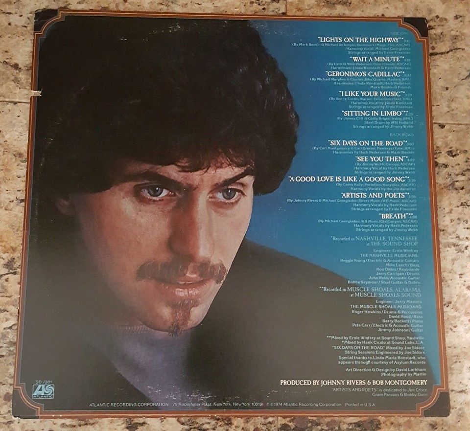1974 ROCK LP / Johnny Rivers / ROAD / Atlantic SD 7301 | eBay