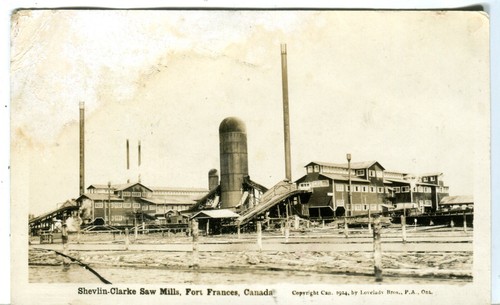 Canada Fort Frances ON Shevlin-Clarke Saw Mill Lovelady Studios ...