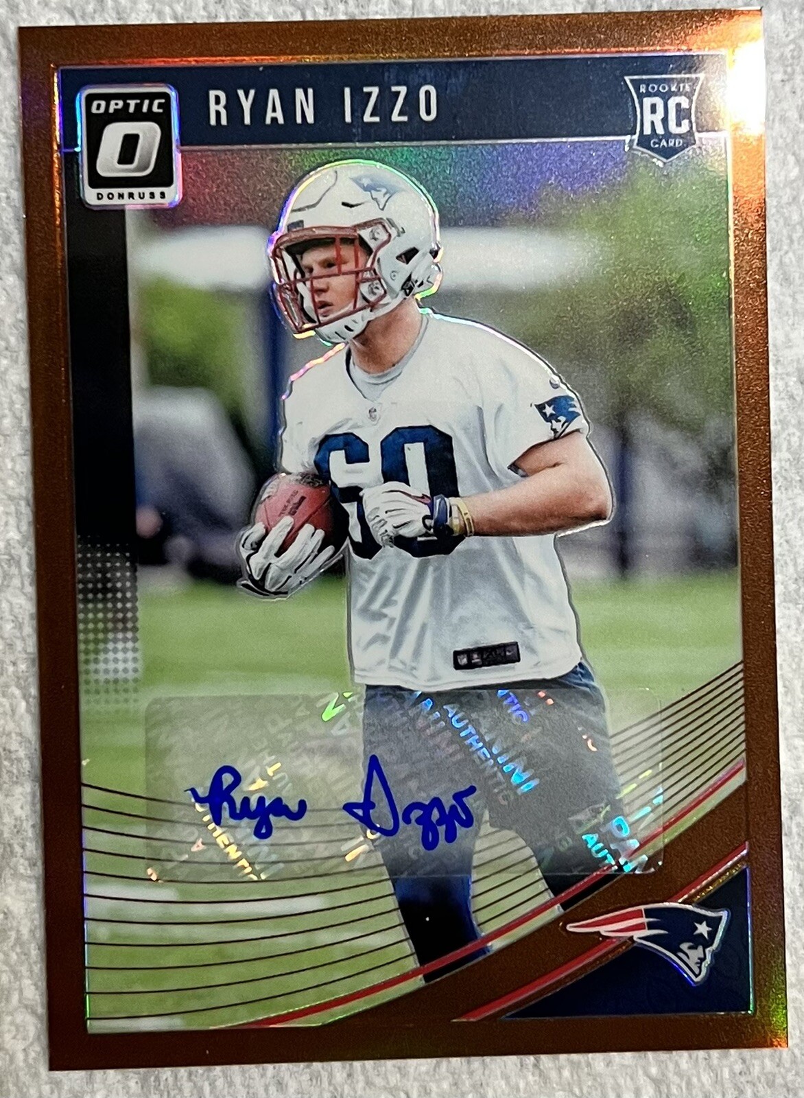 2018 Donruss Optic Bronze Ryan Izzo Auto RC SP New England Patriots | eBay