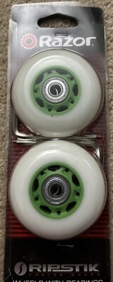 Razor RipStik Caster Board Replacement Wheels Set Green 76mm ABEC-5 ...