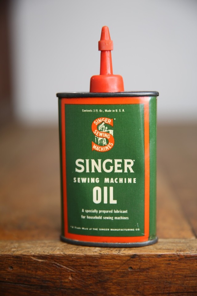 Singer Sewing Machine Oil Handy Oiler Tin Can Vintage featherweight ...