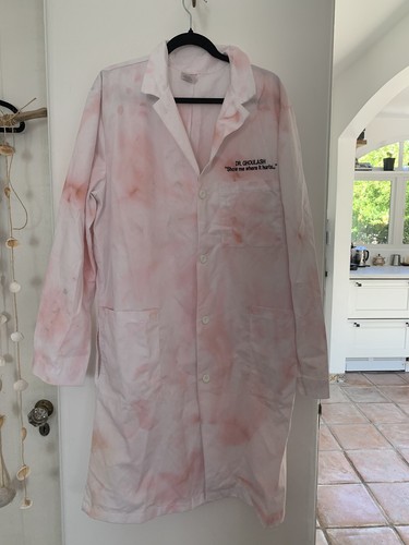 Men's Bloody Lab Coat Halloween Costume, size 46 Long… - Gem