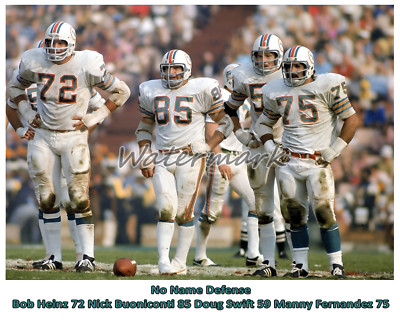 NFL 1972 Miami Dolphins No Name Defense Game Action Color 8 X 10 Photo ...