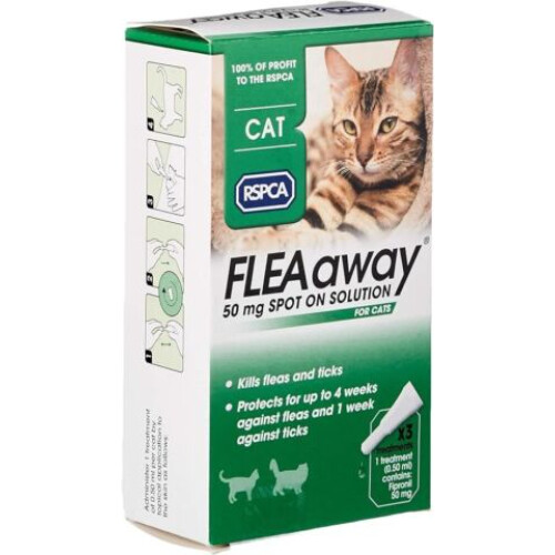RSPCA FLEA away Large and Small Dog and Cat Flea & Clear Spot On Flea ...