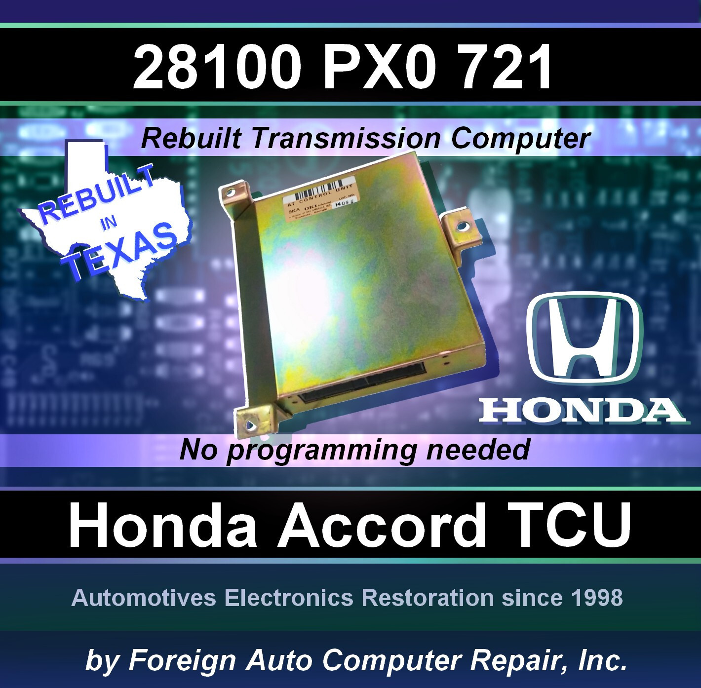 1991 Honda Accord DX LX Transmission Computer TCU TCM Control Module ...
