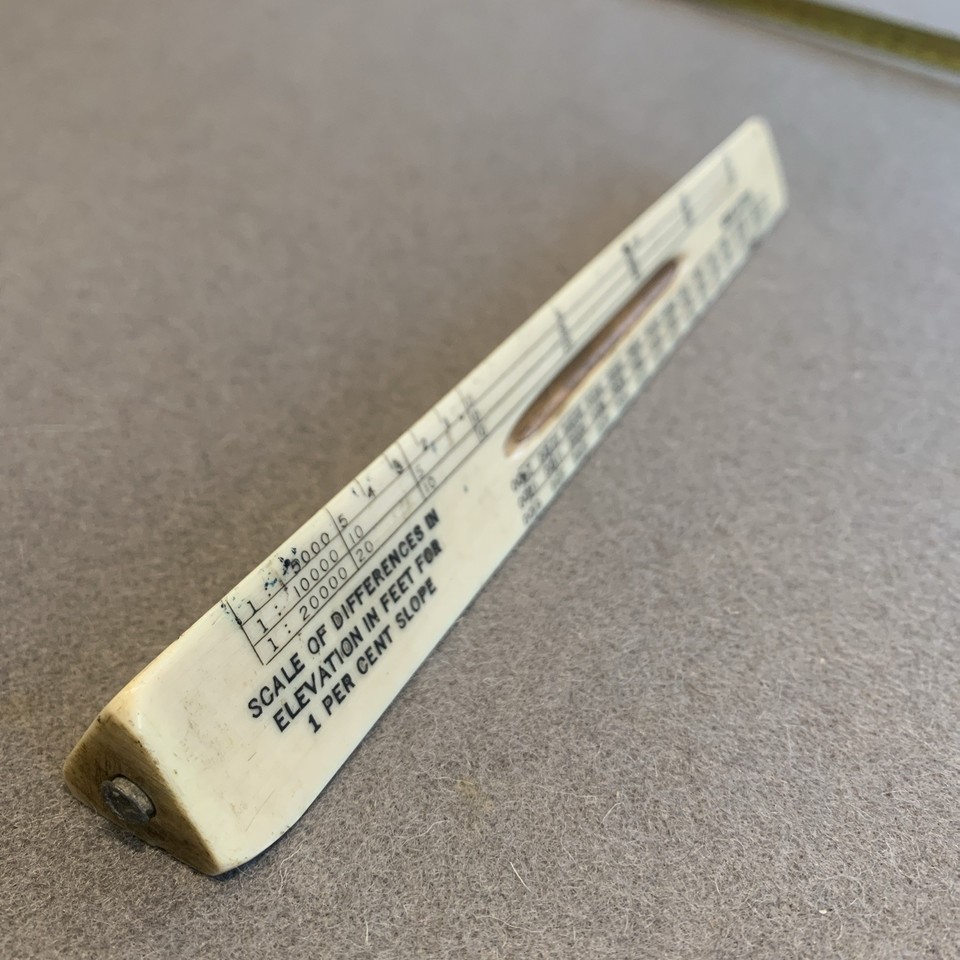 Very Rare U.S Army A.J.S & Co Corps Engineers Elevation ruler. Ww2 map ...