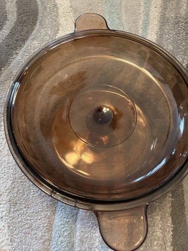 Corning Ware Visions Amber Cookware 4.5 L / 5 QT Non-stick Stock Pot w ...
