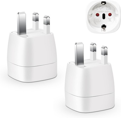 2 Pack Reiseadapter UK Adapter England Deutschland Stecker, Travel ...