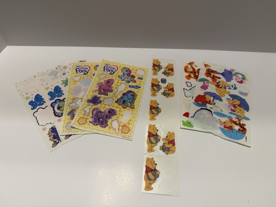 Lot Of 38 Vintage/Modern Partial Sticker Sheets - Disney, My Little ...